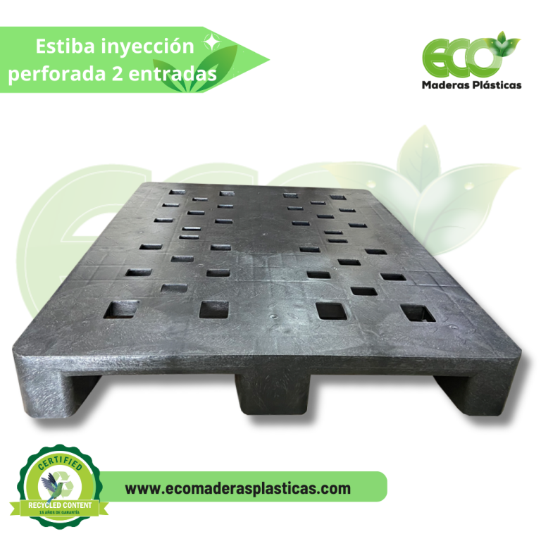 Estiba plástica de Inyección Dos Entradas Ventilada de 1.0mts x 1.20mts ...
