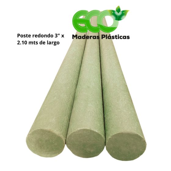 Poste Plástico Redondo 3 “ x 2.10mts - Ecomaderas Plasticas
